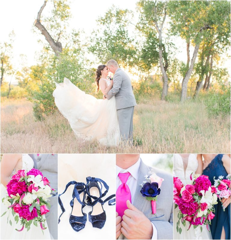 Trout On Inn | Navy & Fuchsia Wyoming Summer Wedding | Carly & Kevin ...